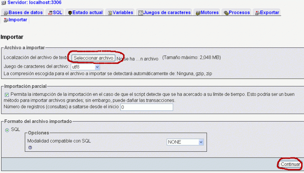 Cómo importar una base de datos usando phpMyAdmin desde Plesk | Blog ...