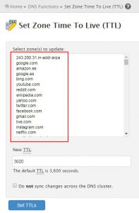 Modificar el TTL de una zona DNS desde el WHM de cPanel | Blog Unelink