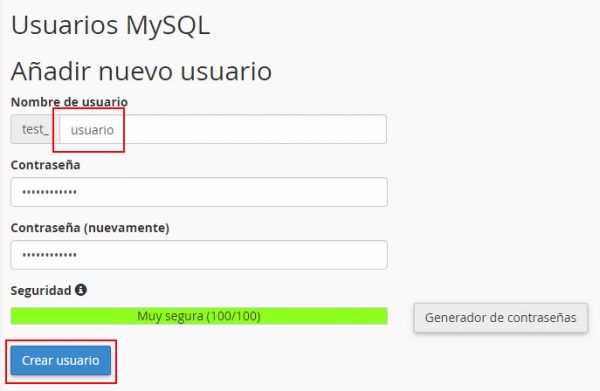 Crear usuarios para una base de datos en cPanel | Blog Unelink